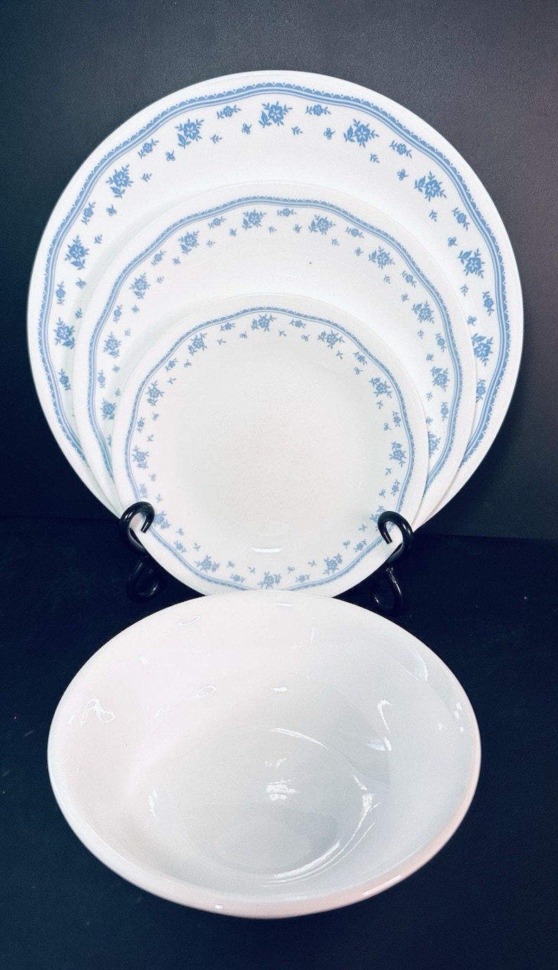 Vintage Corelle Morning Blue Dinnerware - Plates/cereal Bowls. Pick ...