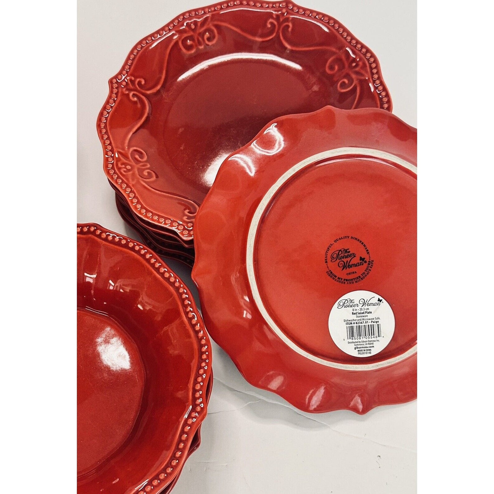 The Pioneer Woman Paige Red Dinnerware Set & Replacement Pieces. - Etsy