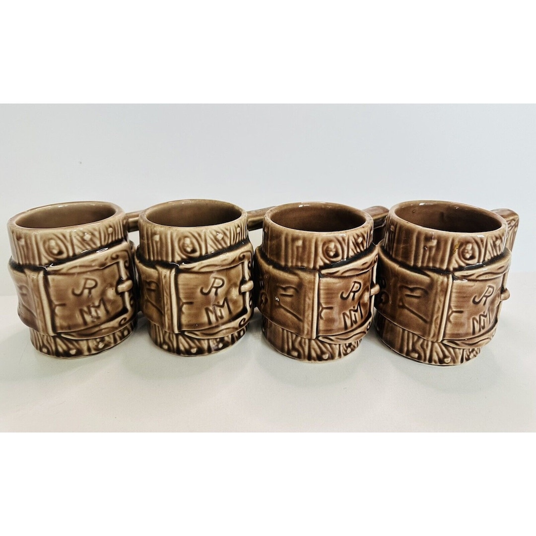 Mccoy Belt Buckle Coffee Mugs #935 Cowboy Made in USA_ Set of 4 - Etsy