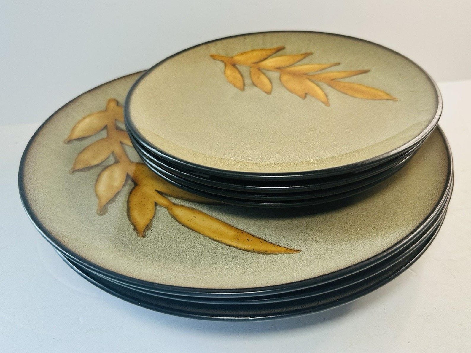 Home Trends Island Leaf 11 1/4”dinner & Salad Plates - Etsy