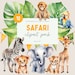 Watercolor Safari Animals Clipart Bundle, Jungle Safari Clipart, Wild ...