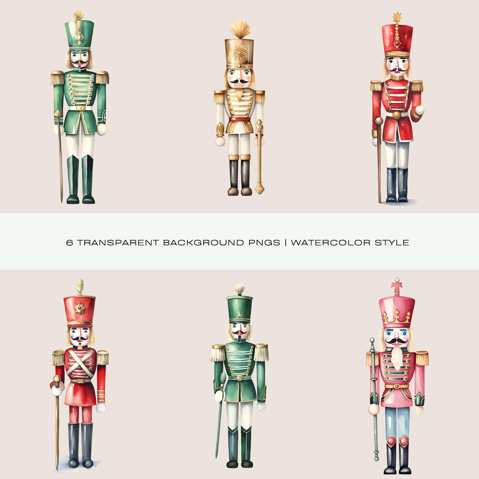 Christmas Nutcracker Clipart Pack, Festive Clipart, Christmas Themed ...