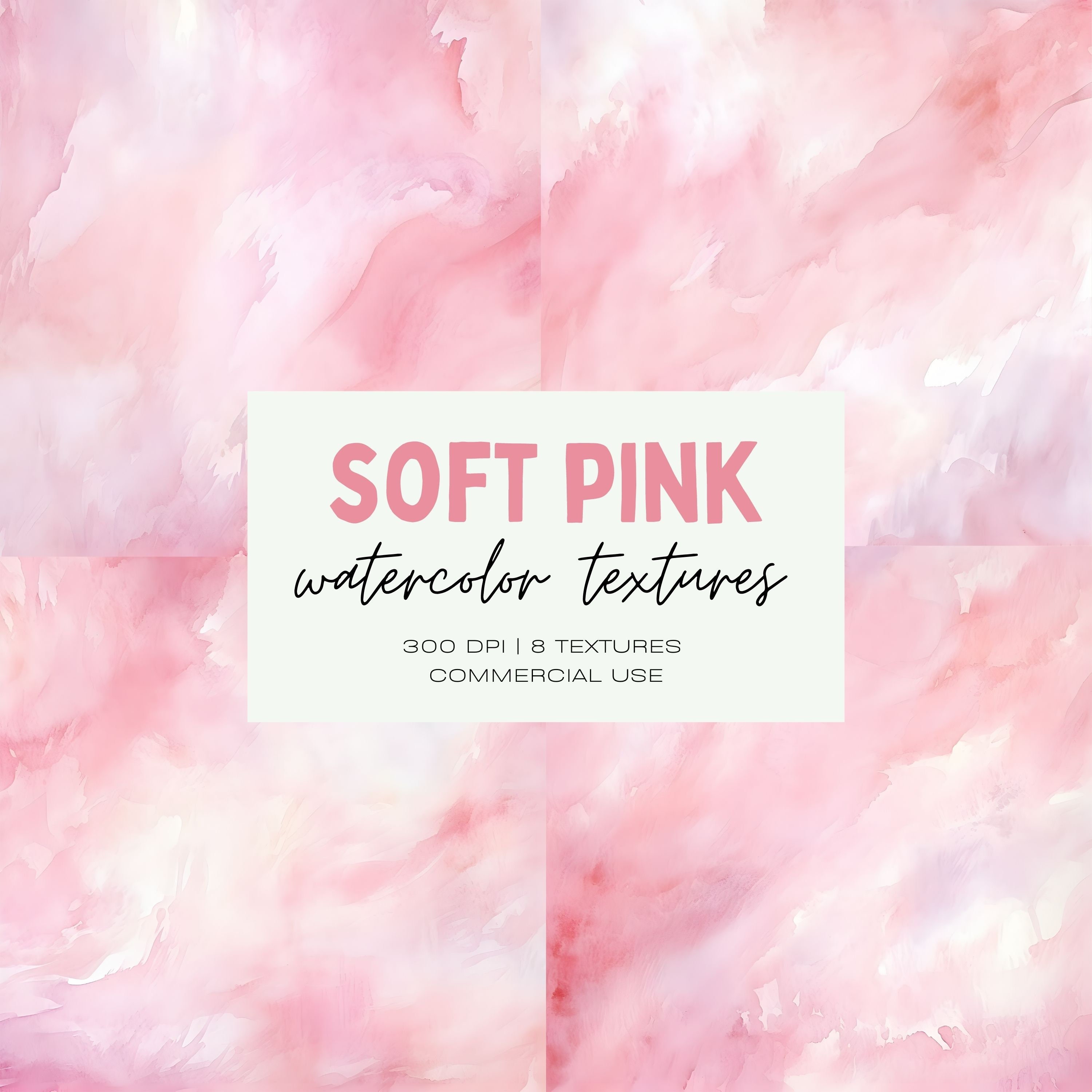 Soft Pink Watercolor Colour Texture Pack, Pink Colors for Backgrounds ...
