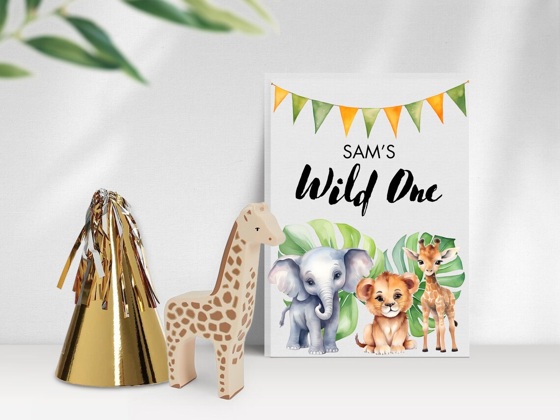 Watercolor Safari Animals Clipart Bundle, Jungle Safari Clipart, Wild ...