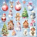 Christmas Clipart Bundle Watercolor, Clipart for Commercial Use ...