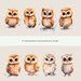Baby Owl Clipart Watercolor, Clipart for Commercial Use, Transparent ...