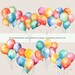 Birthday Party Clipart Bundle Watercolor, Clipart for Commercial Use ...