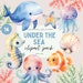Watercolor Under the Sea Clipart Pack, Underwater Animals, Commercial ...