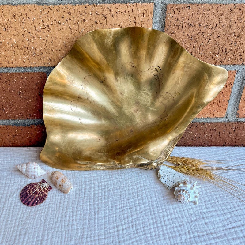 Brass Shell Dish - Etsy