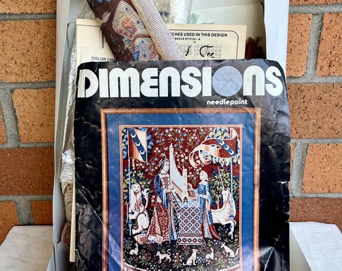 1970s Dimensions Needlepoint Kit 2107 "cluny Tapestry" Partially ...