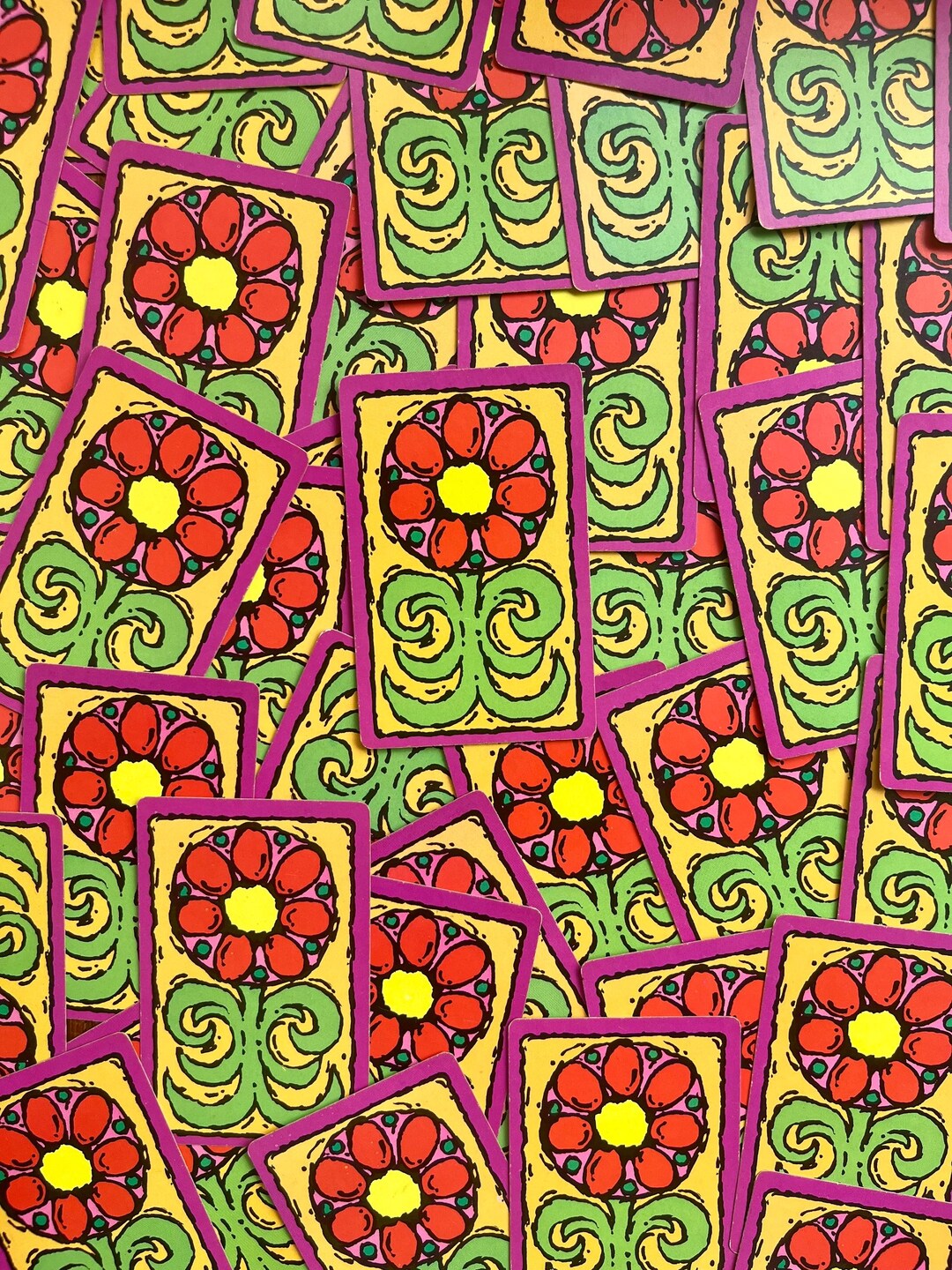 Groovy Flower Power Vintage Playing Cards | Scrapbook Junk Journal ...