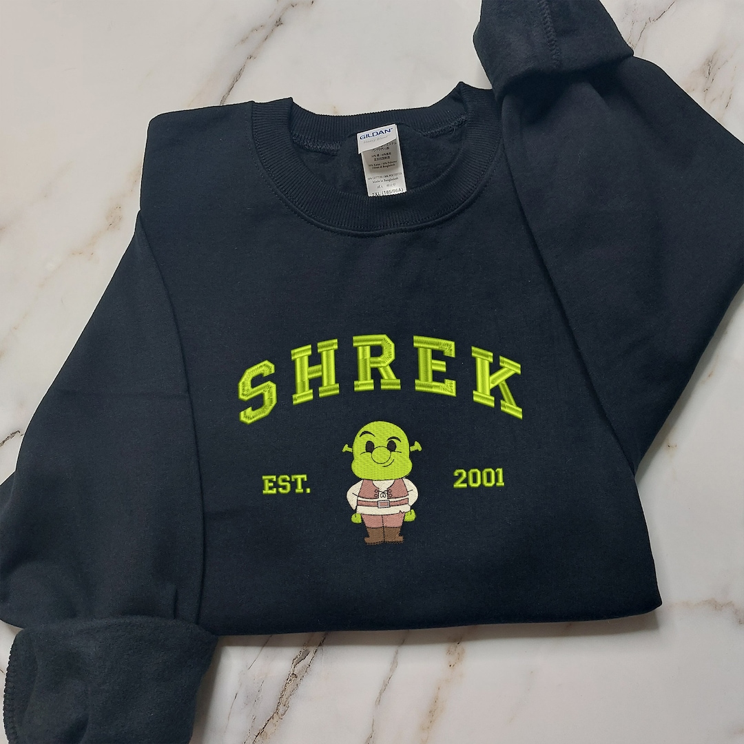 Shrek Embroidered Sweater Cartoon Embroidered Sweatshirts - Etsy
