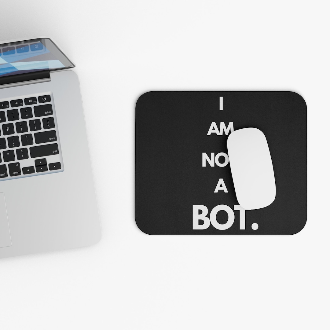 I Am NOT a Bot Gaming Mouse Pad, Gamer Mouse Pad, Computer Setup, Funny ...