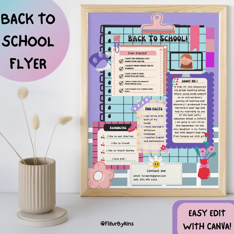 Back to School Teacher Flyer, Meet the Teacher Template, Editable ...