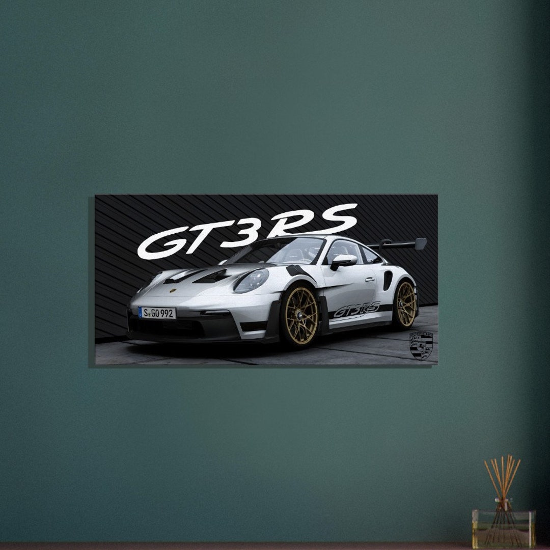 Porsche GT3 RS Framed Car Canvas. Classic Car Poster Print. - Etsy