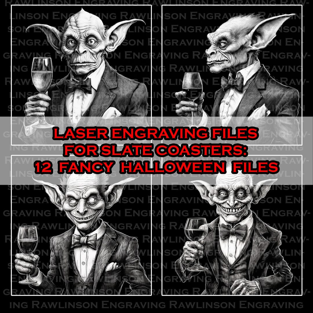 Fancy Goblins, Skeletons, and Jack-o-lantern Digital Files for Laser ...