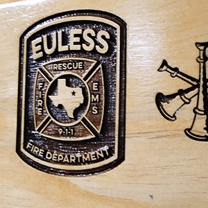 Custom Wooden Laser-engraved Fire Department Retirement Plaque With Axe ...