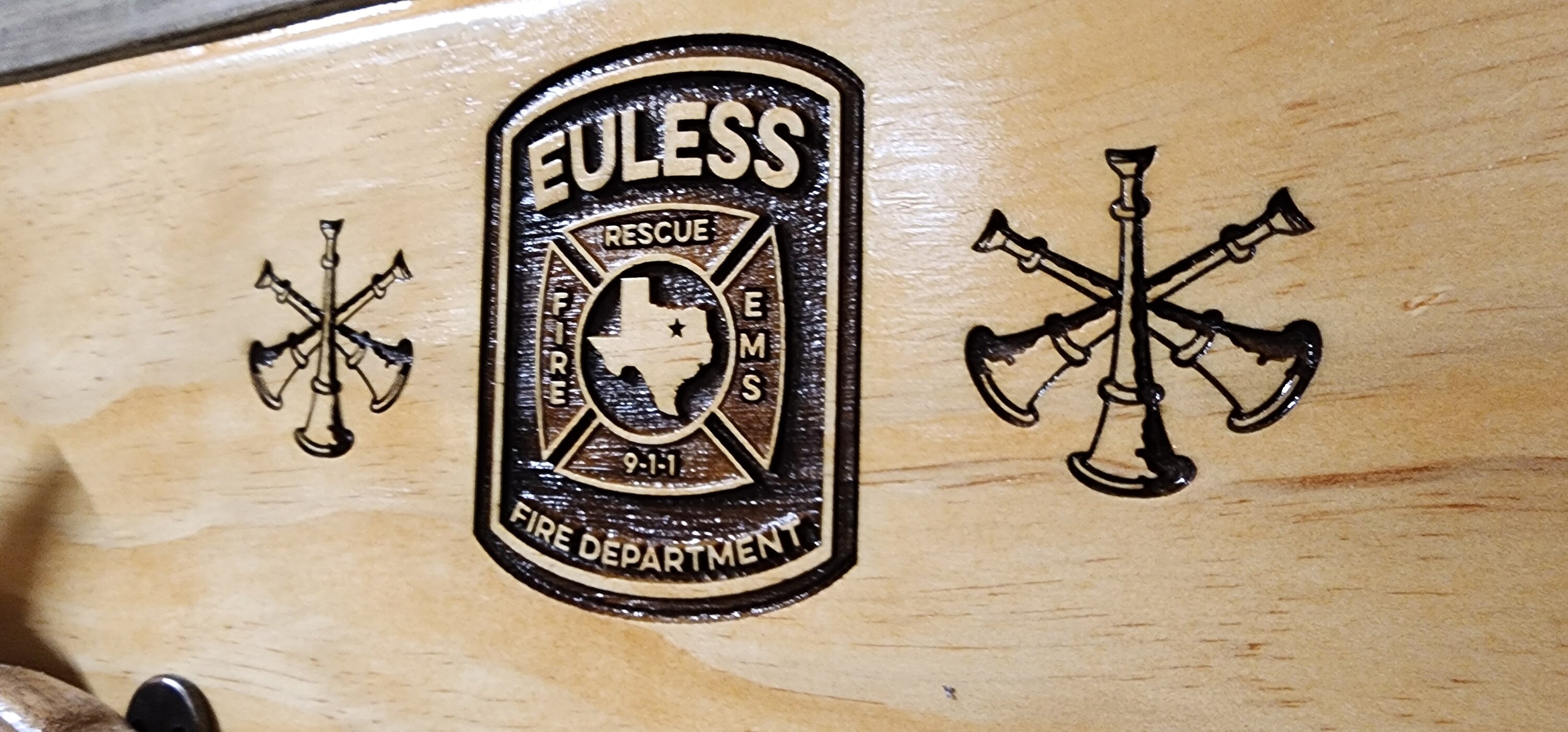 Custom Wooden Laser-engraved Fire Department Retirement Plaque With Axe ...