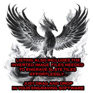 9 Phoenix Digital Files for Laser Engraving 4x4" Slate Tiles - Etsy