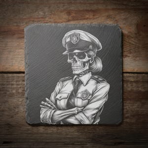 9 Police Officer Skulls/skeleton Digital Files for Laser Engraving 4x4 ...