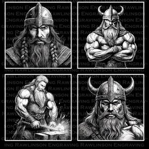 12 Viking Digital Files for Laser Engraving 4x4" Slate Tiles - Etsy