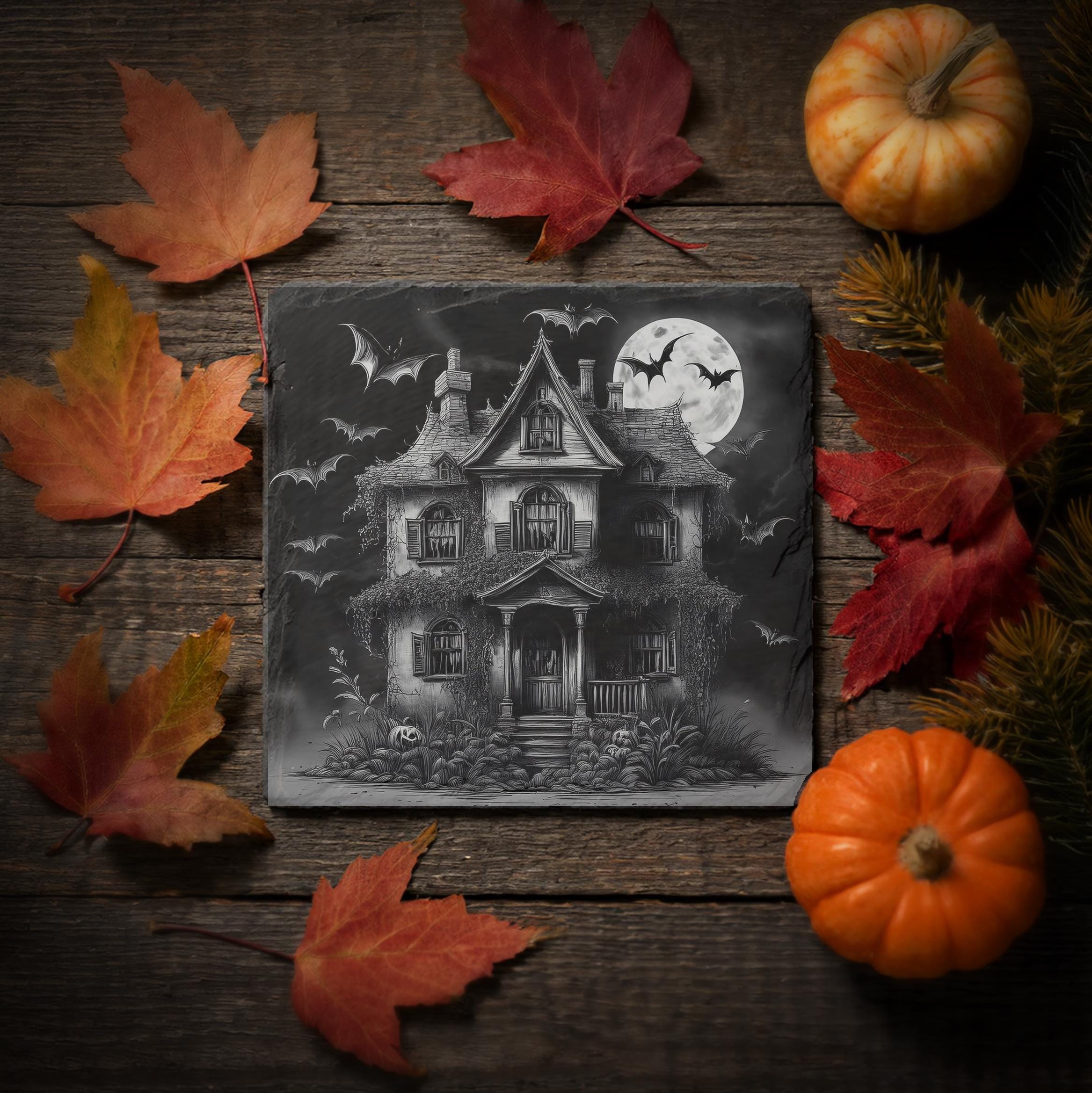 12 Haunted House Halloween Scenes- Digital Files for Laser Engraving ...