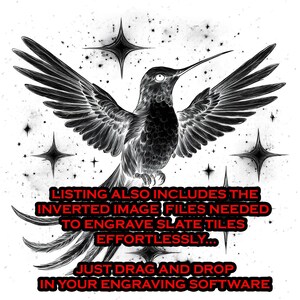 8 Hummingbird Digital Files for Laser Engraving 4x4" Slate Tiles - Etsy