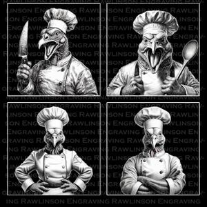 12 Angry Thanksgiving Turkey Digital Files for Laser Engraving 4x4 ...