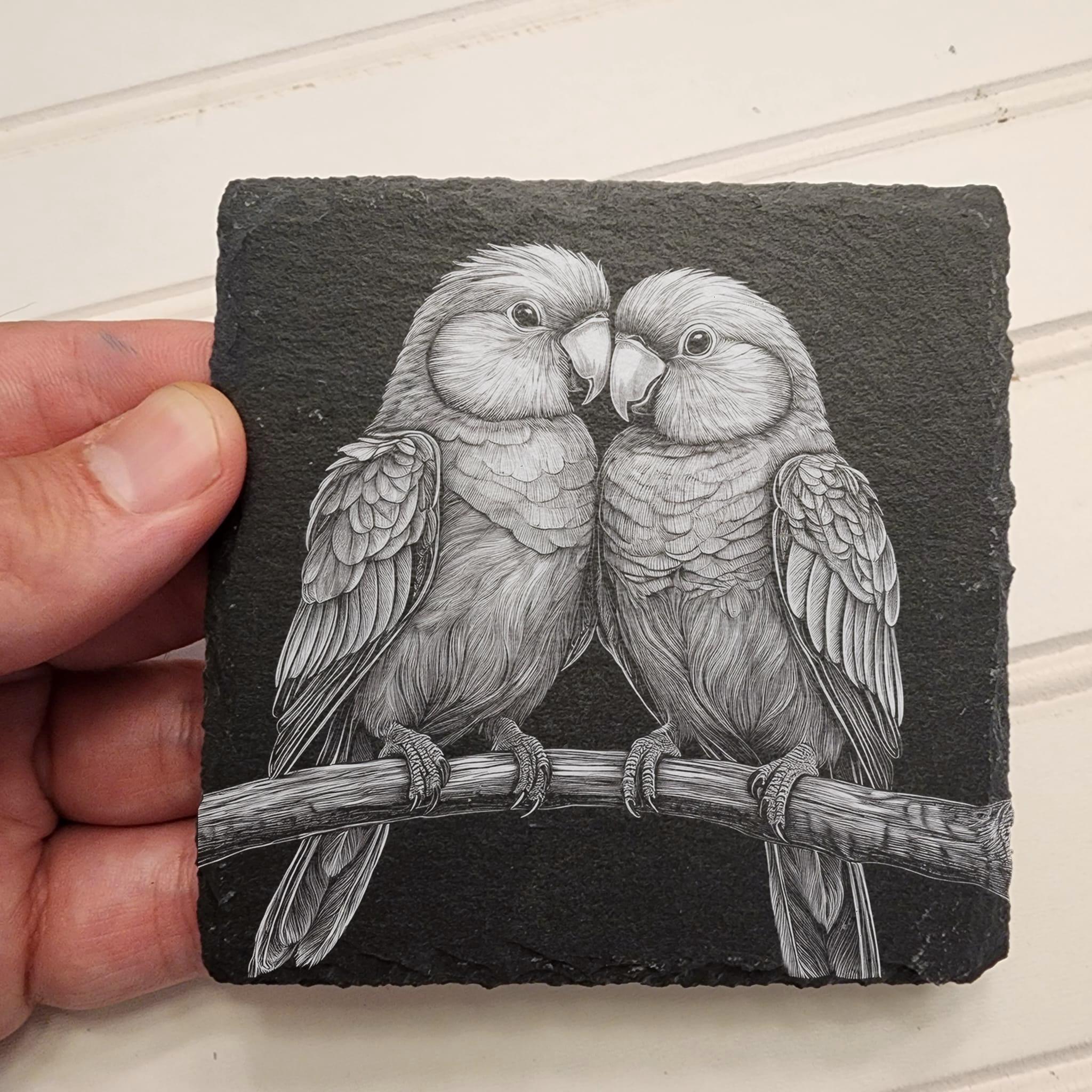 8 Bird Digital Files for Laser Engraving 4x4" Slate Tiles - Etsy