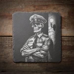 9 Police Officer Skulls/skeleton Digital Files for Laser Engraving 4x4 ...