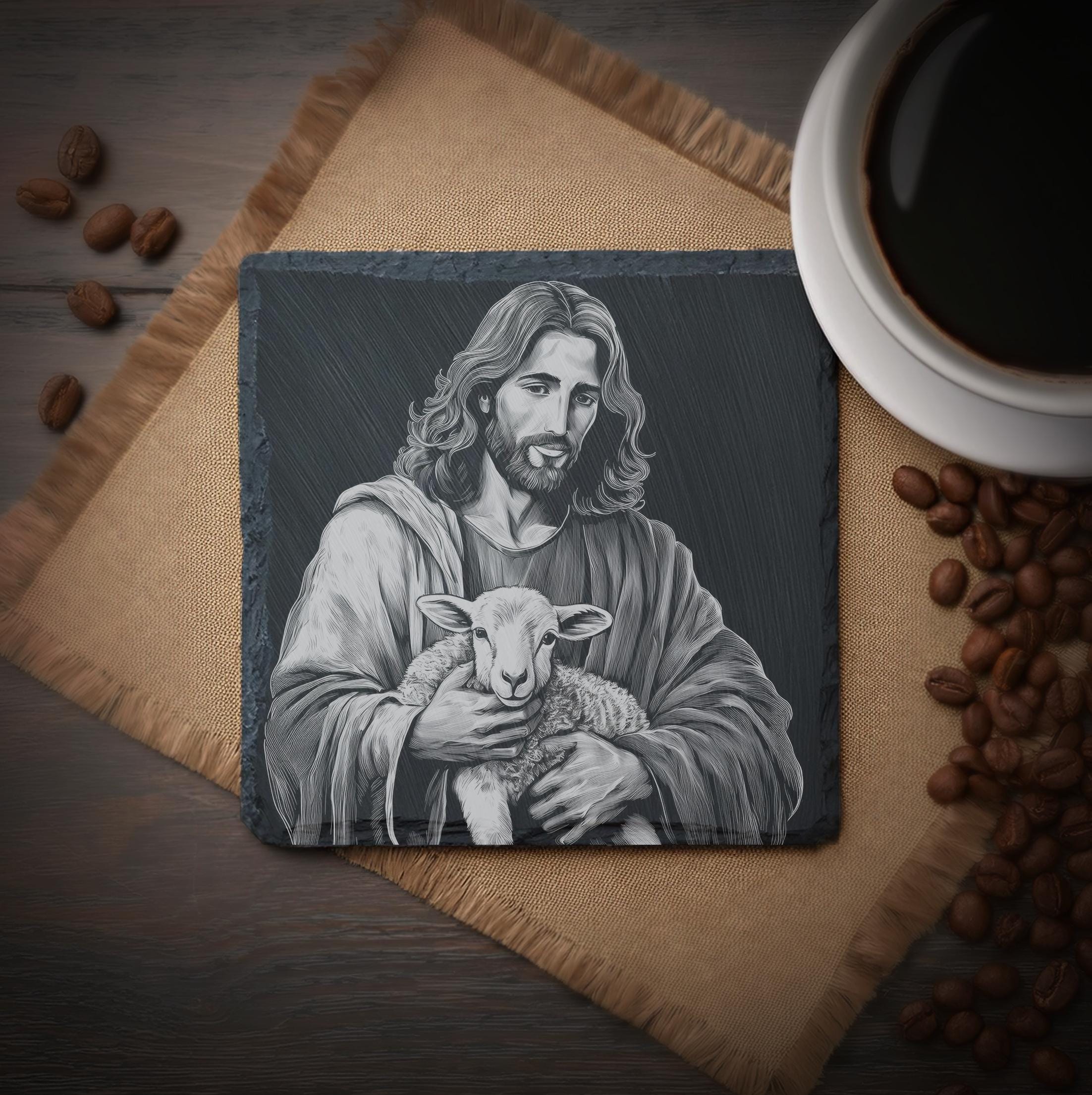 9 Christian Jesus Christ Digital Files for Laser Engraving 4x4" Slate Coasters - Etsy