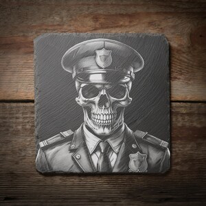 9 Police Officer Skulls/skeleton Digital Files for Laser Engraving 4x4 ...