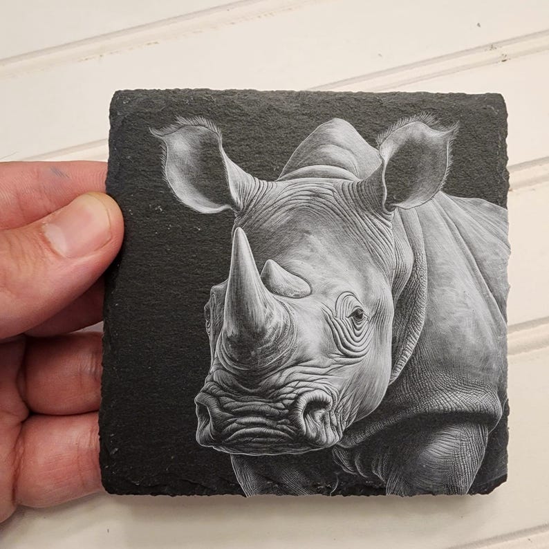 9 African Safari Animals- Digital Files for Laser Engraving 4x4" Slate ...