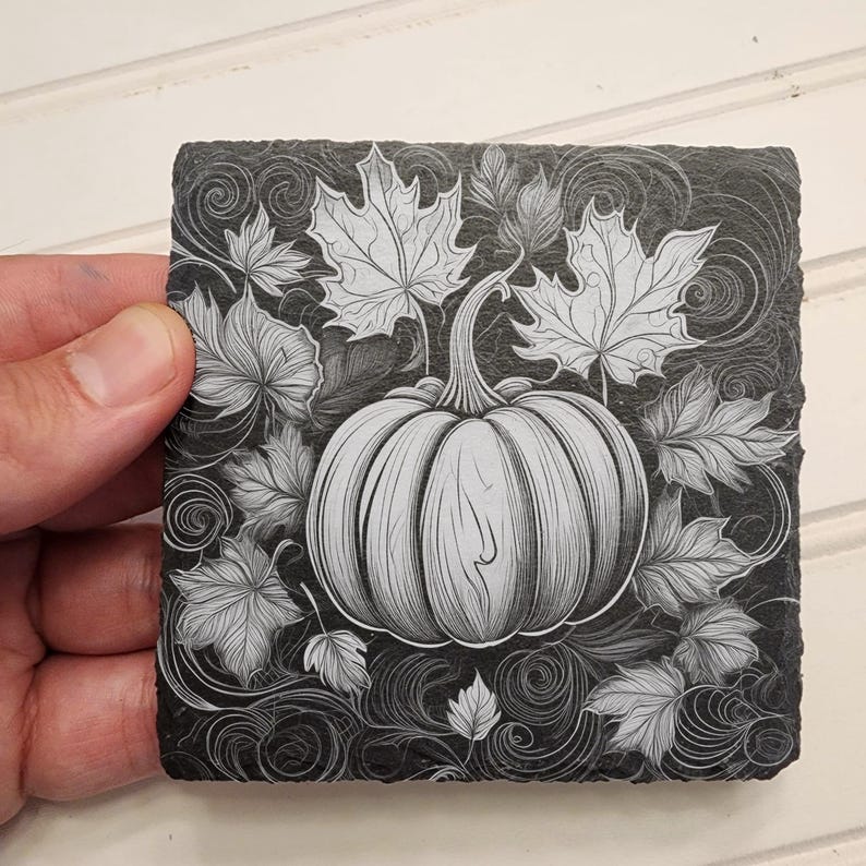 Fall Scenes Laser Engraving Digital Files: 4x4" Slate Coasters (PNG) - Etsy
