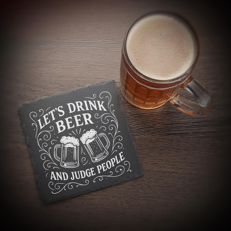 Beer Bartender Digital Files for Laser Engraving 4x4" Slate Coasters - Etsy