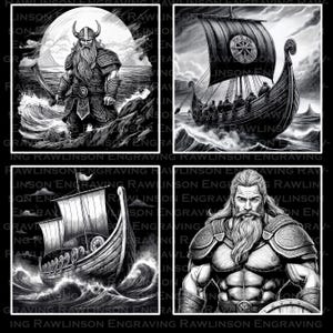 12 Viking Digital Files for Laser Engraving 4x4" Slate Tiles - Etsy
