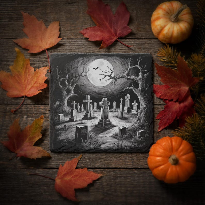 12 More Spooky Halloween Scenes- Digital Files for Laser Engraving 4x4 ...