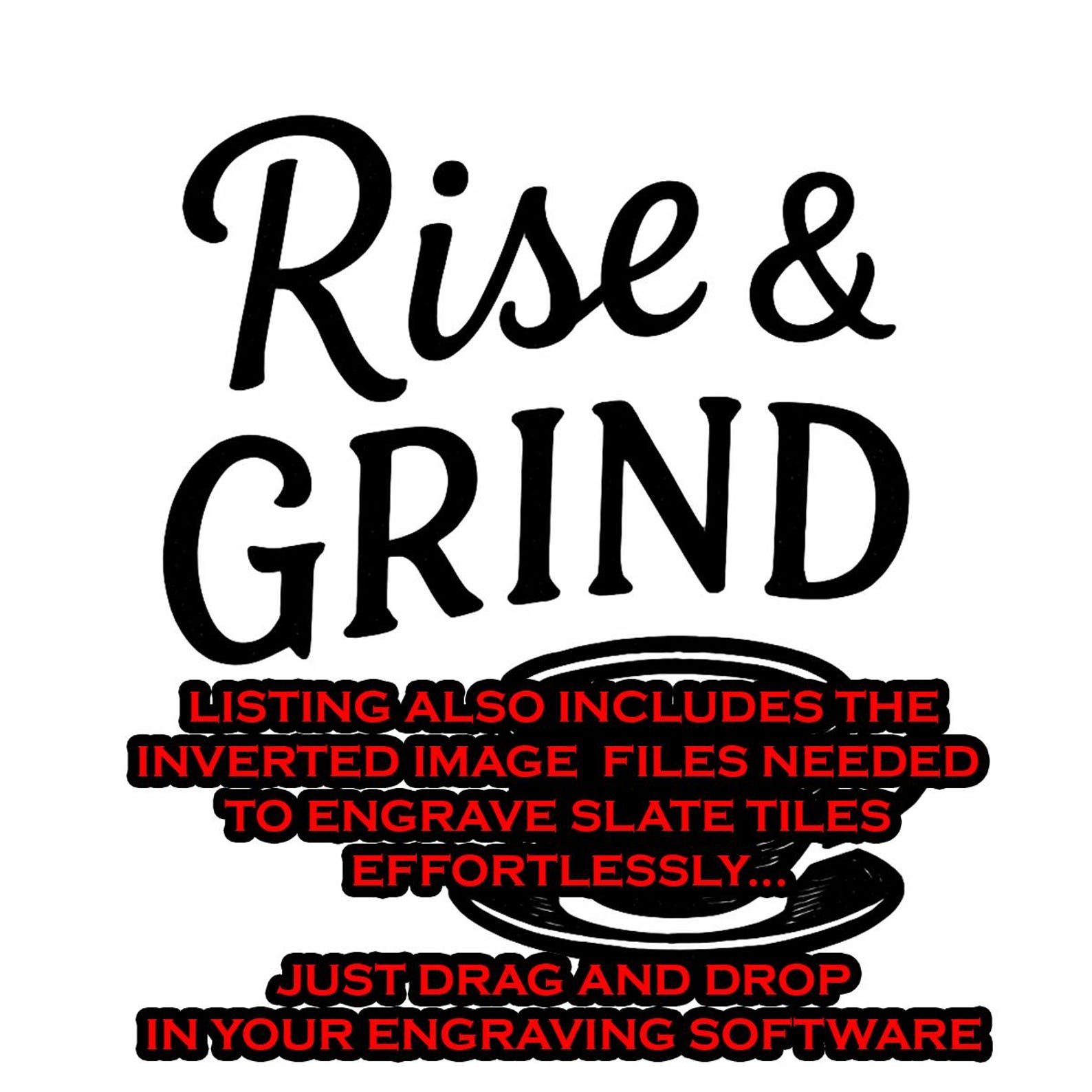 Coffee Caffeine Digital Files for Laser Engraving 4x4" Slate Coasters ...