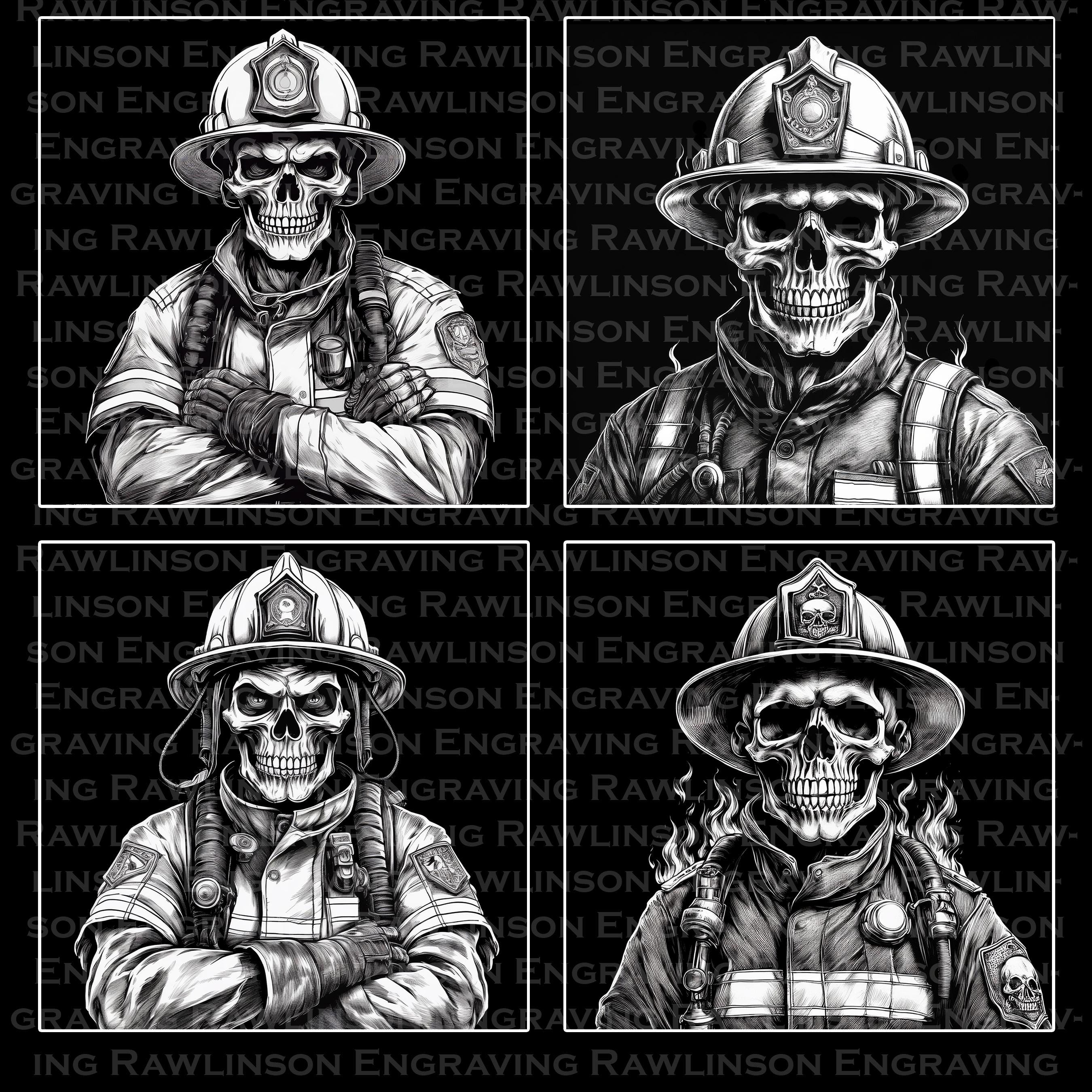 Digital Files for Laser Engraving 4x4" Slate Tiles- Skeleton/skull ...