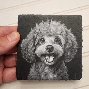 Adorable Poodles- 12 Digital Files for Laser Engraving 4x4" Slate ...