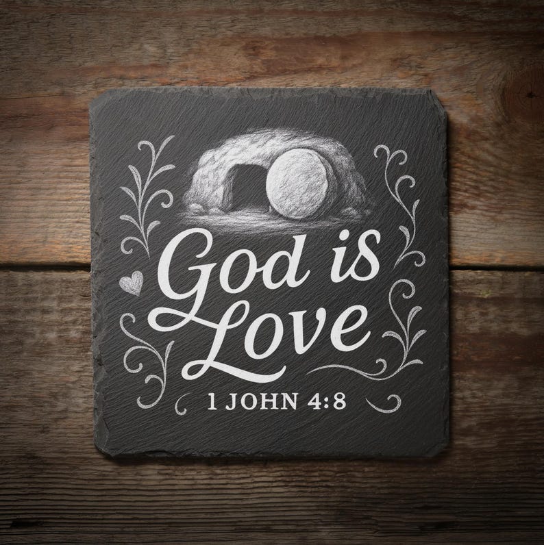 12 Bible Scripture Digital Files for Laser Engraving 4x4" Slate ...