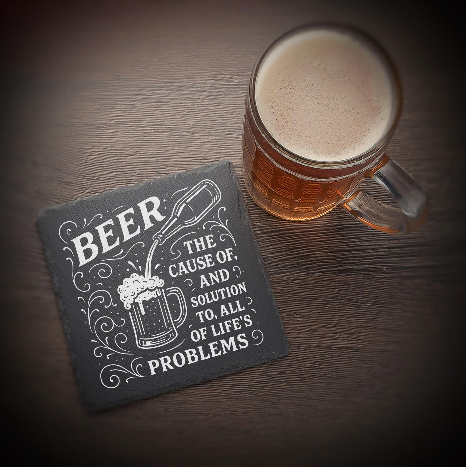Beer Bartender Digital Files for Laser Engraving 4x4" Slate Coasters - Etsy