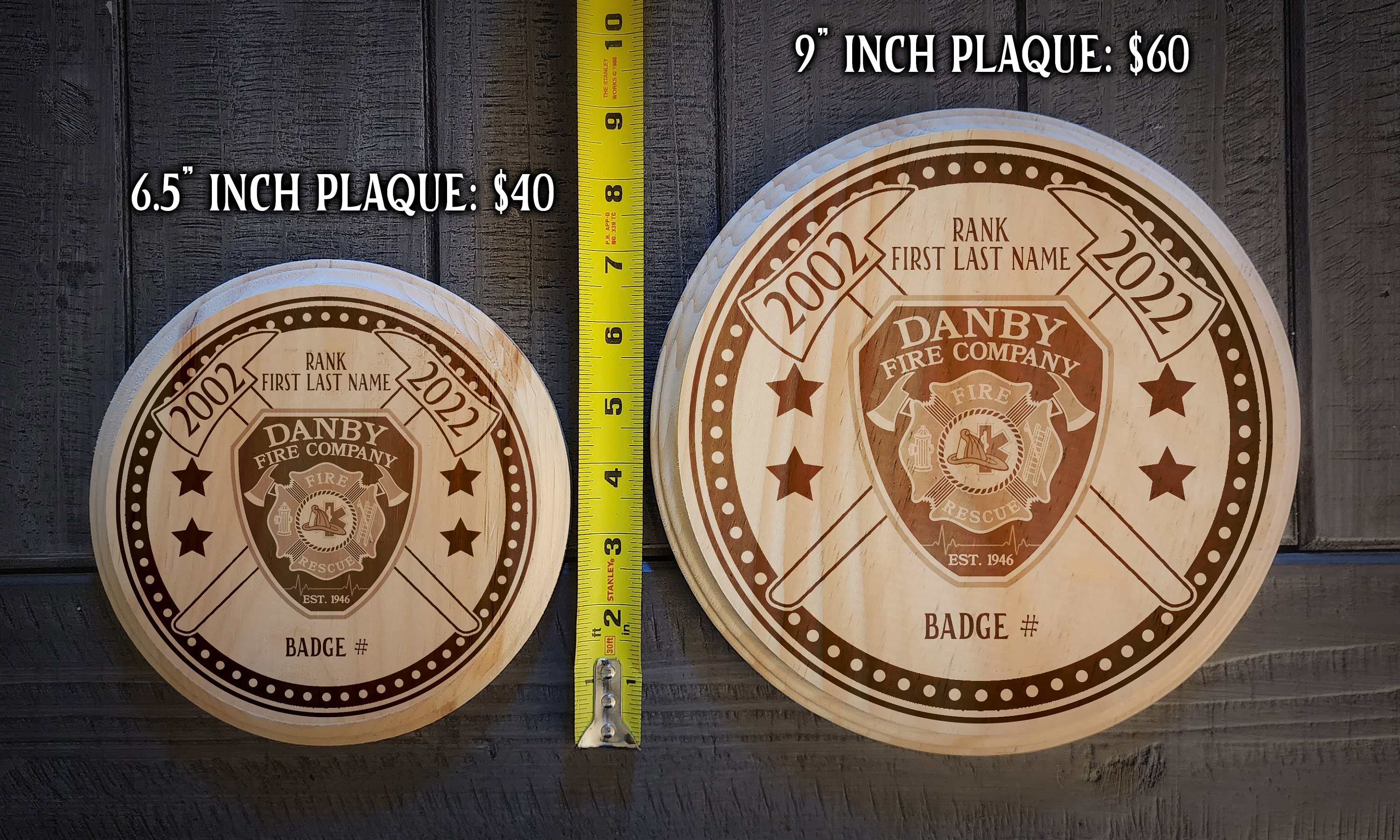 Personalized Laser Engraved Fire and Police Sevice Awards and ...