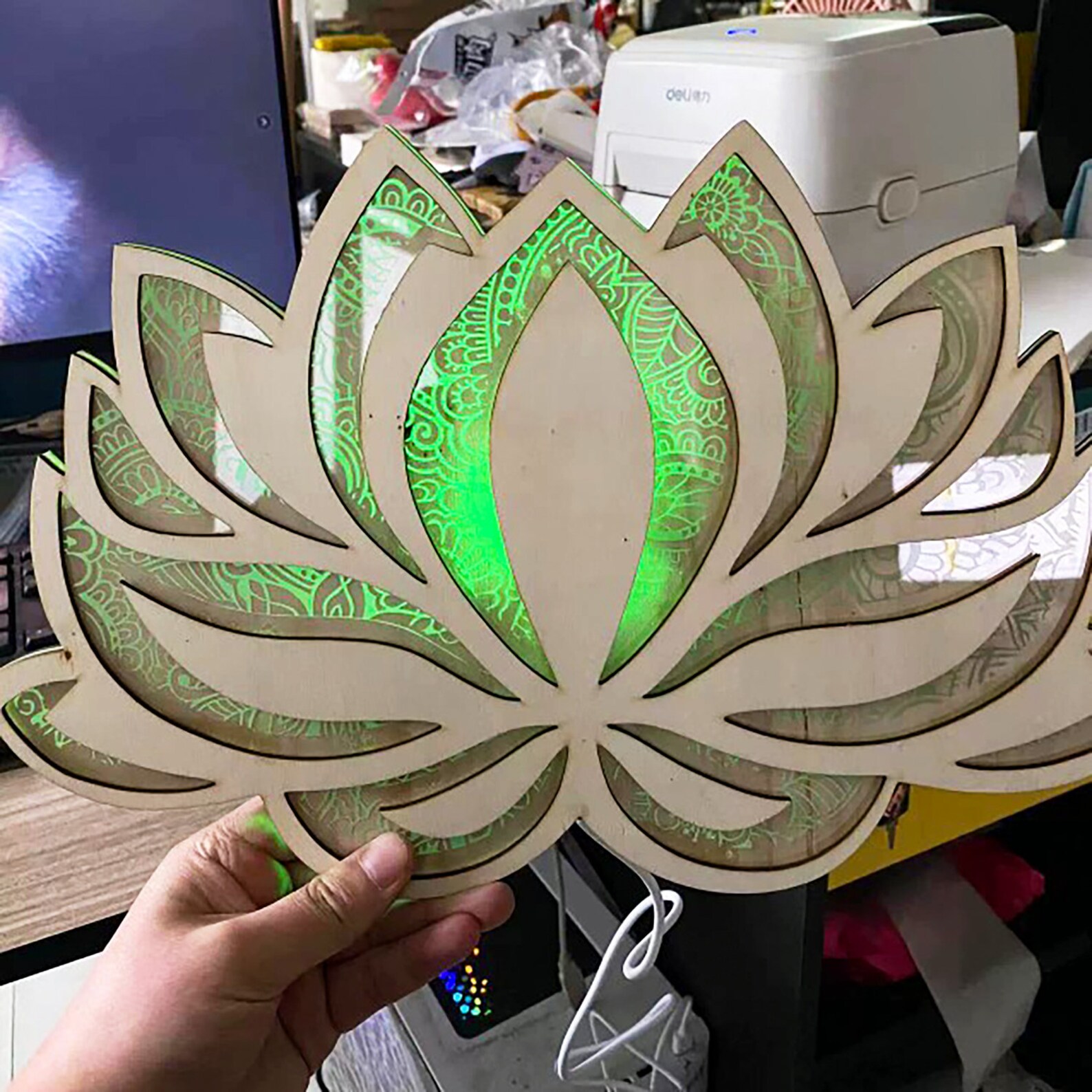 Variable Color Buddhism Style Wall Light Lotus Shape Bedroom - Etsy
