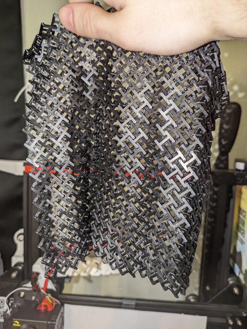 Chainmail Fabric - Flexible 3D Print - Etsy