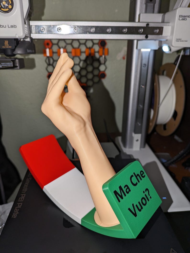 3D Printed Italian Hand Gesture Fidget Toy: What's a Matta With You ...