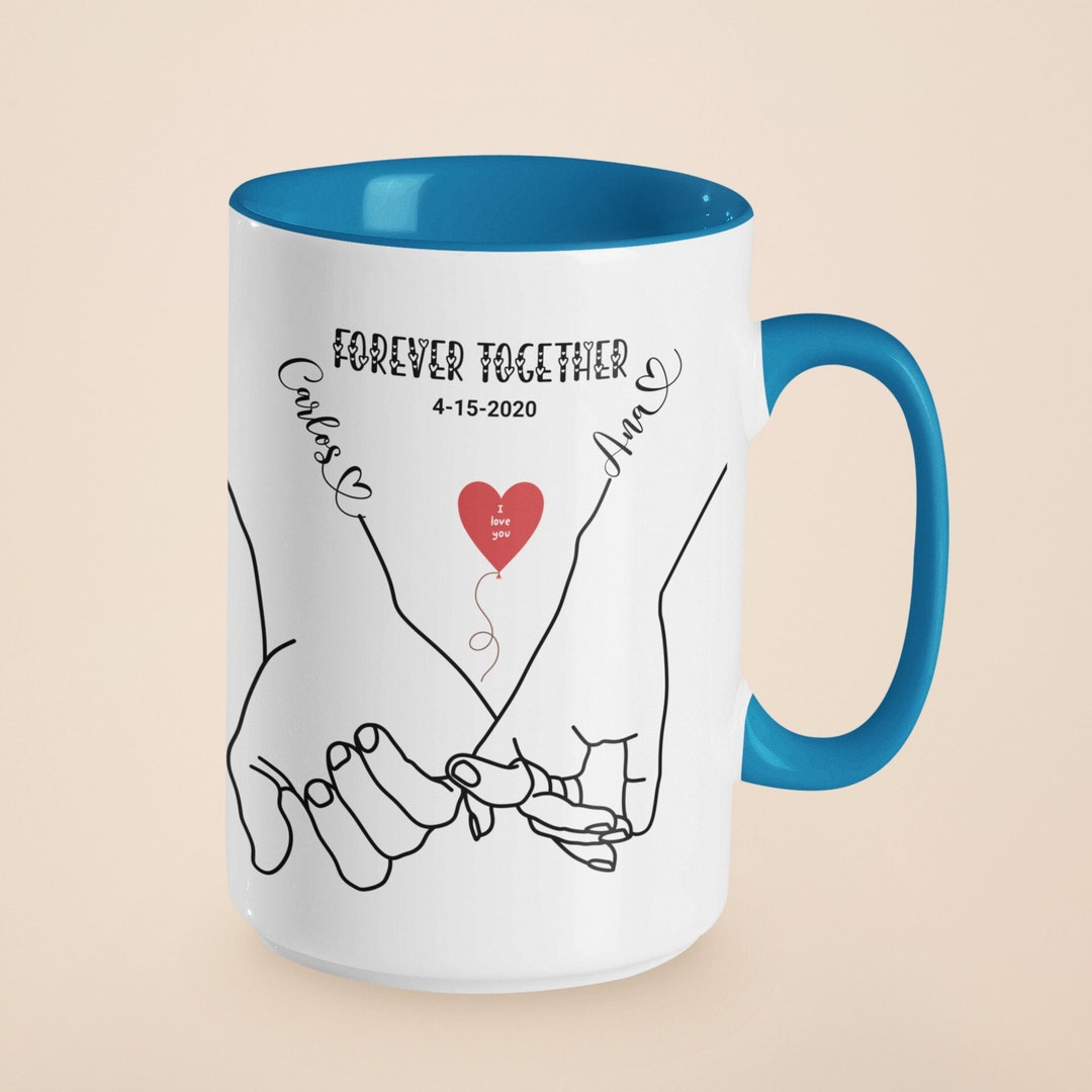 Personalized Pinky Promise Mug: Custom Couple's Ceramic Coffee Cup - Etsy