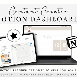 Blogger Notion Dashboard Notion Template Aesthetic Content Creation Notion Template Notion ...