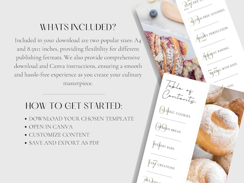 Colorful Cookbook Template | Editable Cookbook PDF Template | Food ...