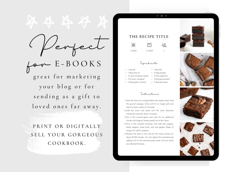 Editable Cookbook Template | Canva Cook Book | Family Recipes Cook Book Template | PDF Cookbook ...